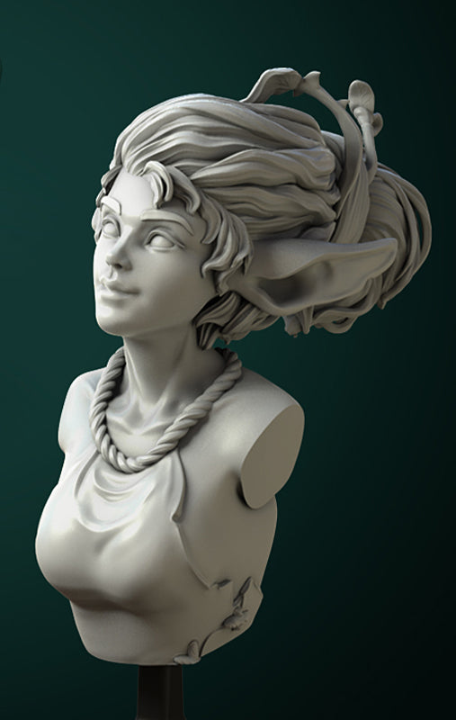 Pixie Bust - 3D Print - White Werewolf Tavern - El Greco Miniatures – El Greco Miniatures Ltd.