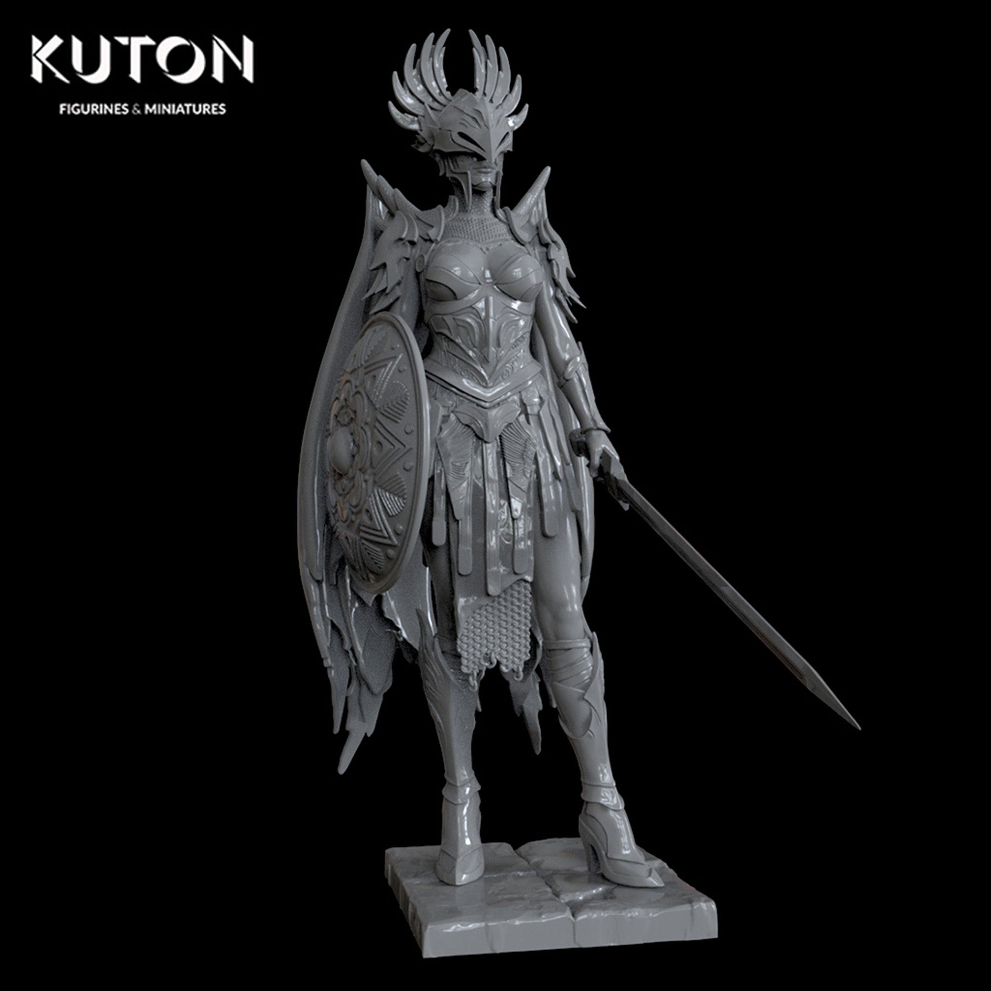 Valkyrie - 3D Print - KUTON - El Greco Miniatures – El Greco Miniatures ...