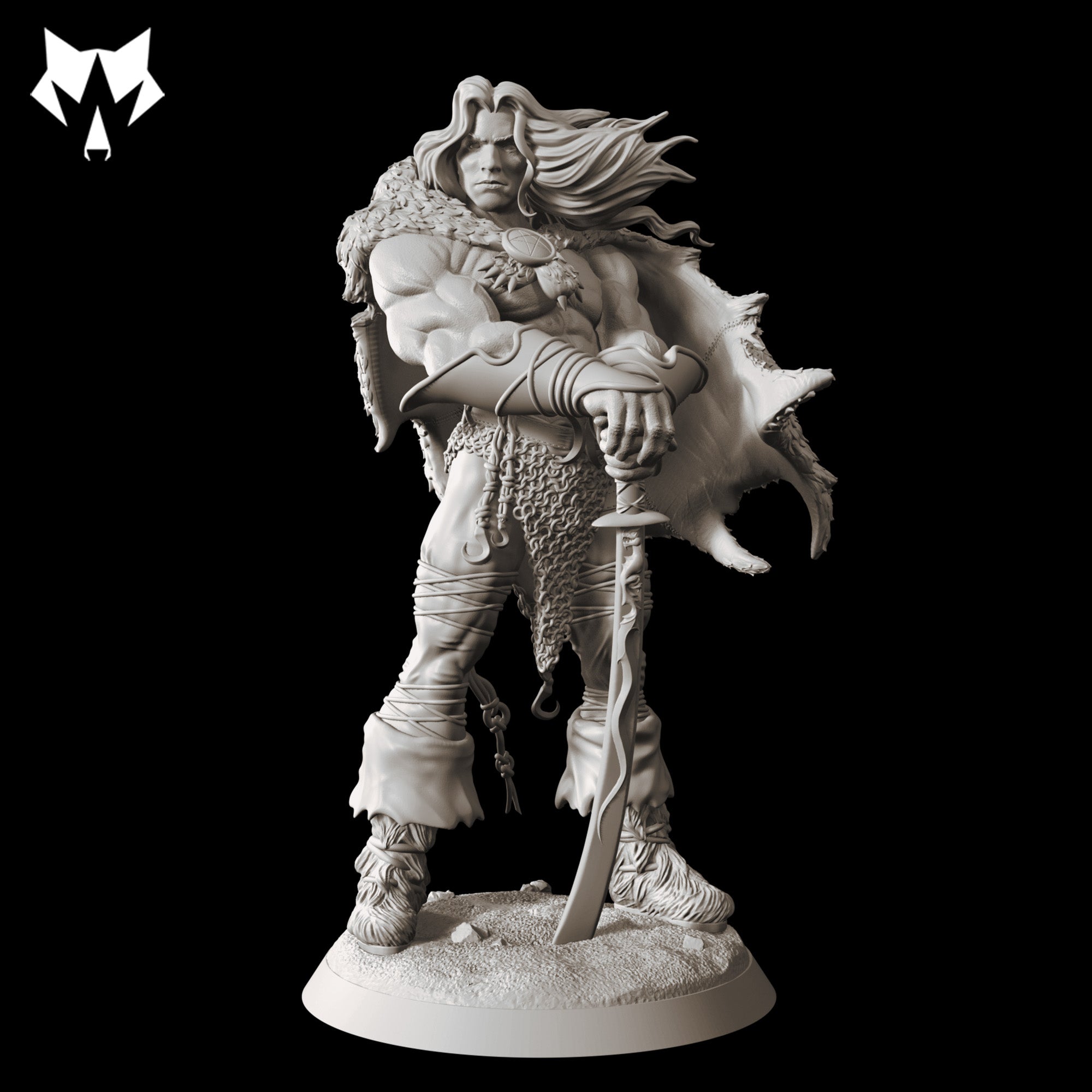 The Barbarian - 3D Print - Bad Wolf Collectibles - El Greco Miniatures ...