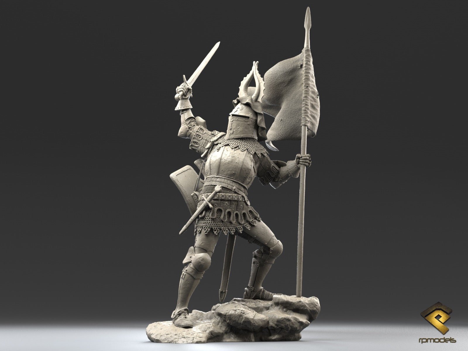 German Medieval Knight, XIV Century (75mm) - RP Models - El Greco ...