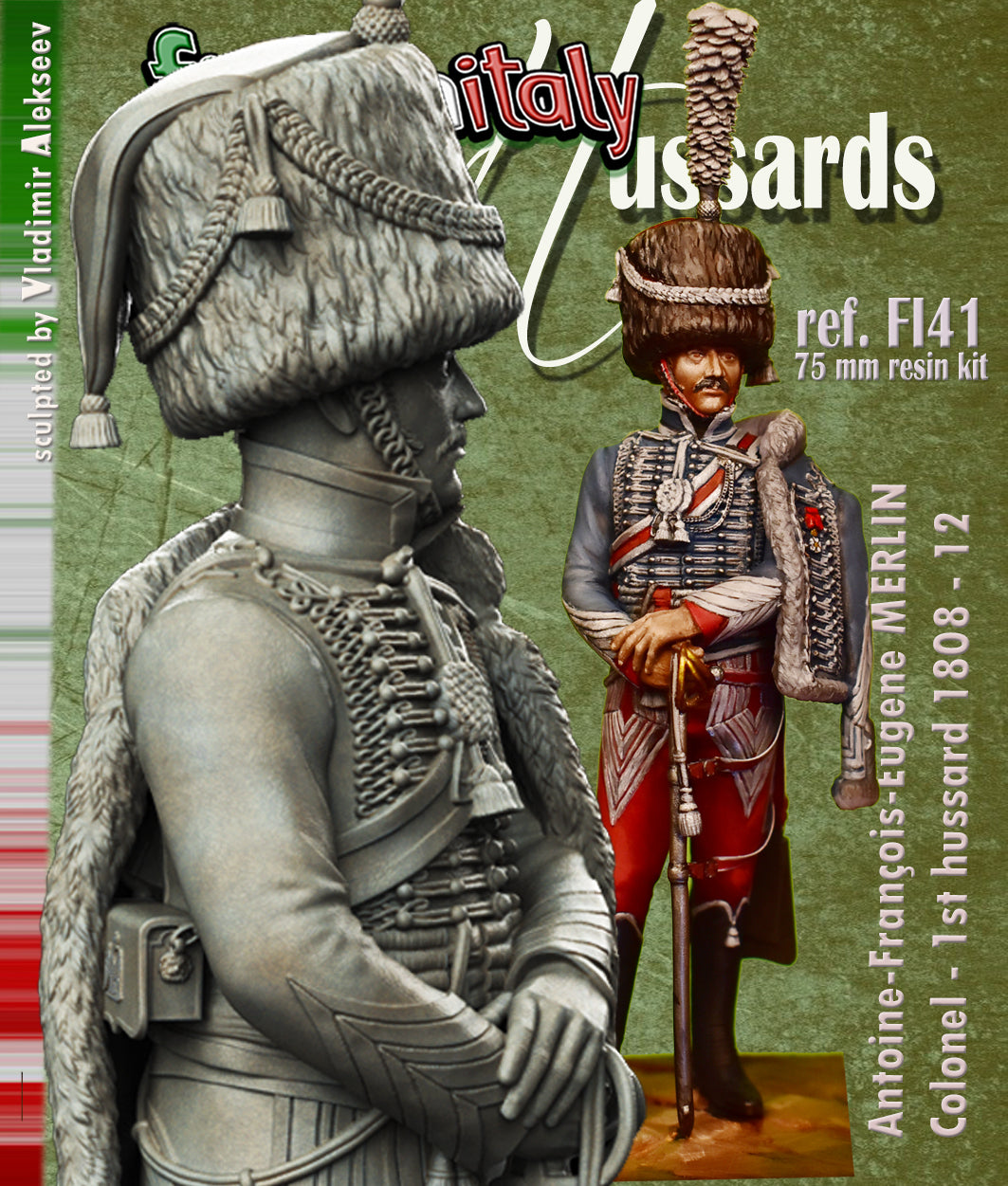 AFE MERLIN, Colonel 1st Hussard, 1808-12 (75mm) - Figurinitaly - El ...