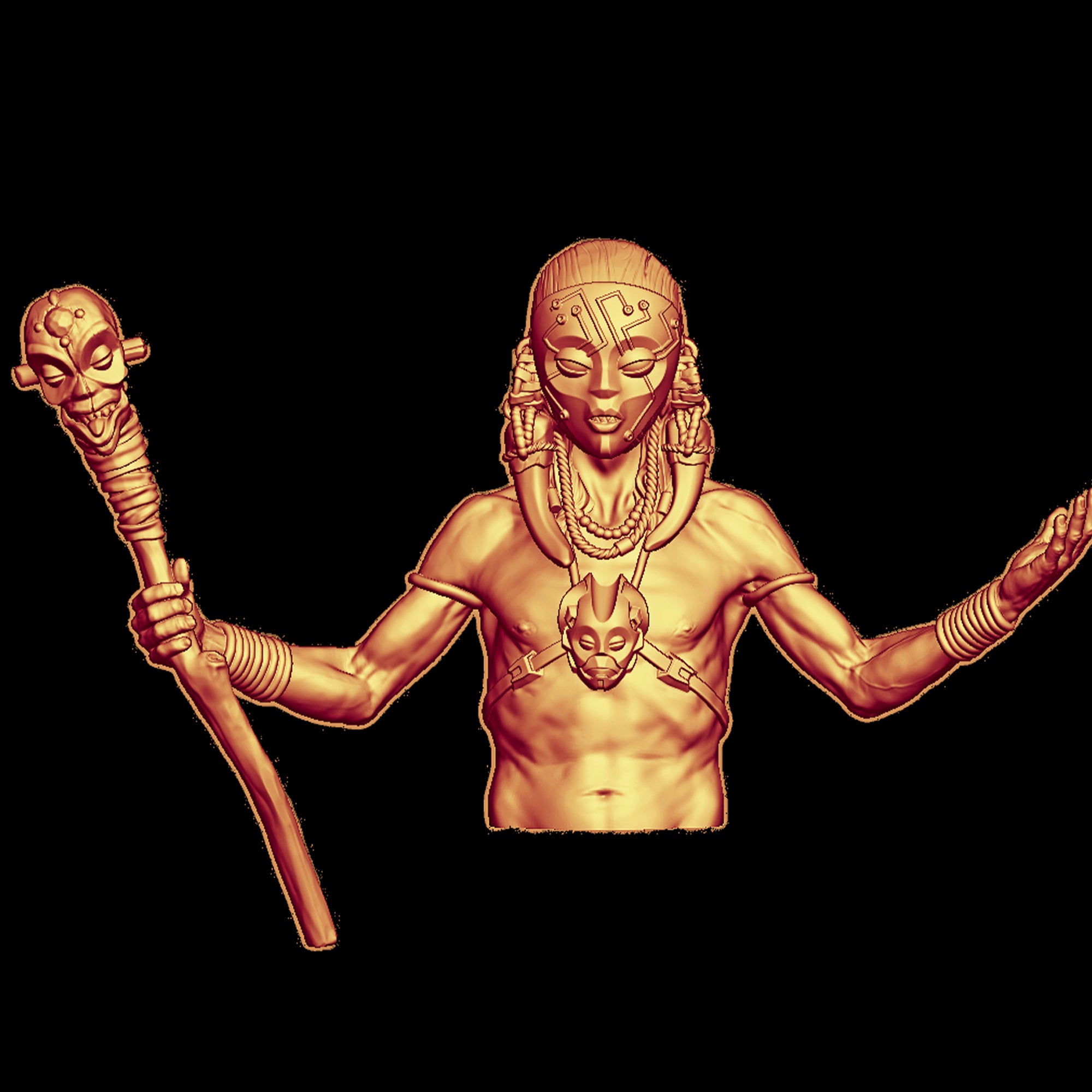 Akachi Bust - 3D Print - Ouroboros Miniatures - El Greco Miniatures ...