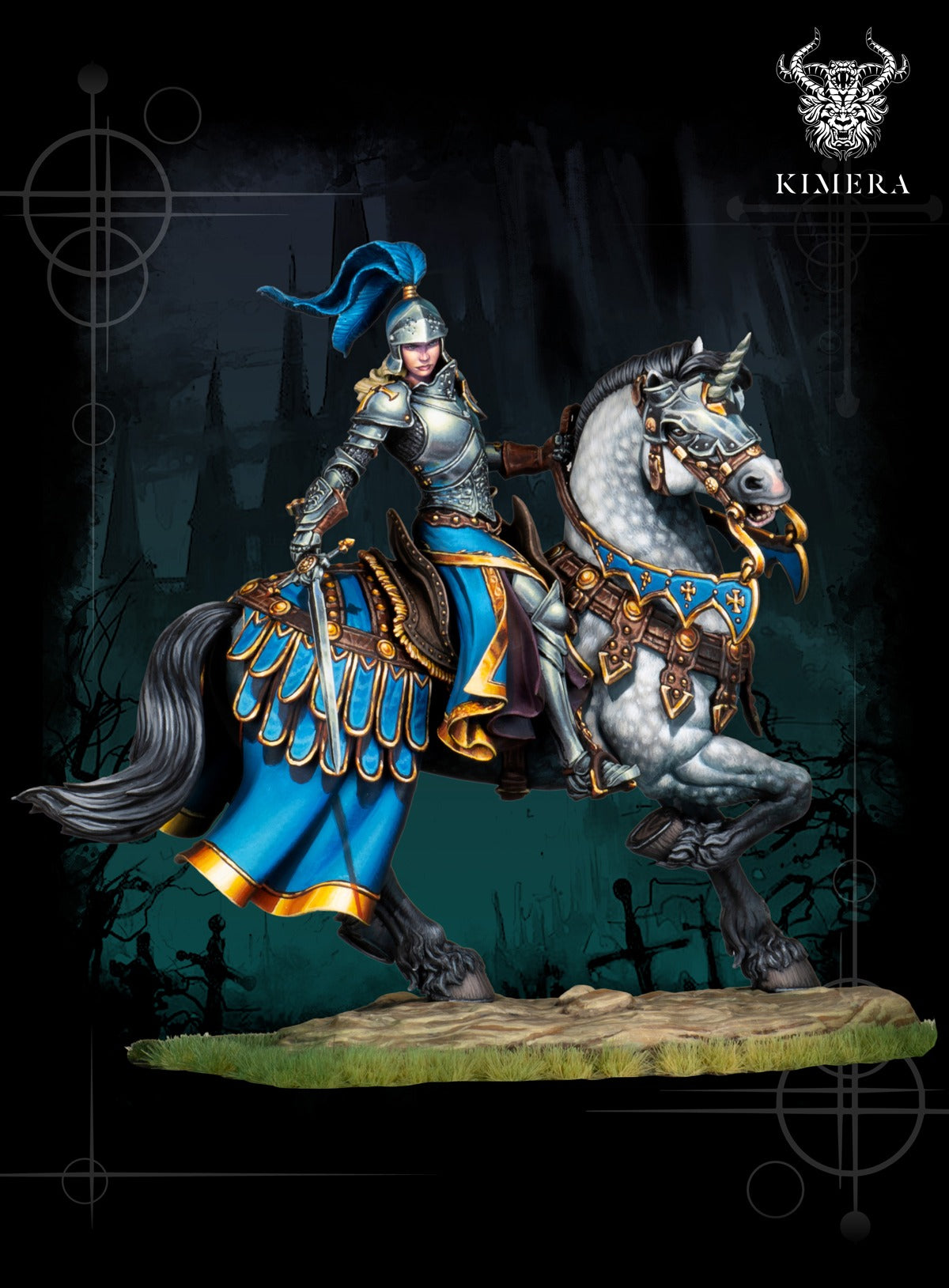 Asteria Mounted -75mm - Kimera Models - El Greco Miniatures – El Greco ...