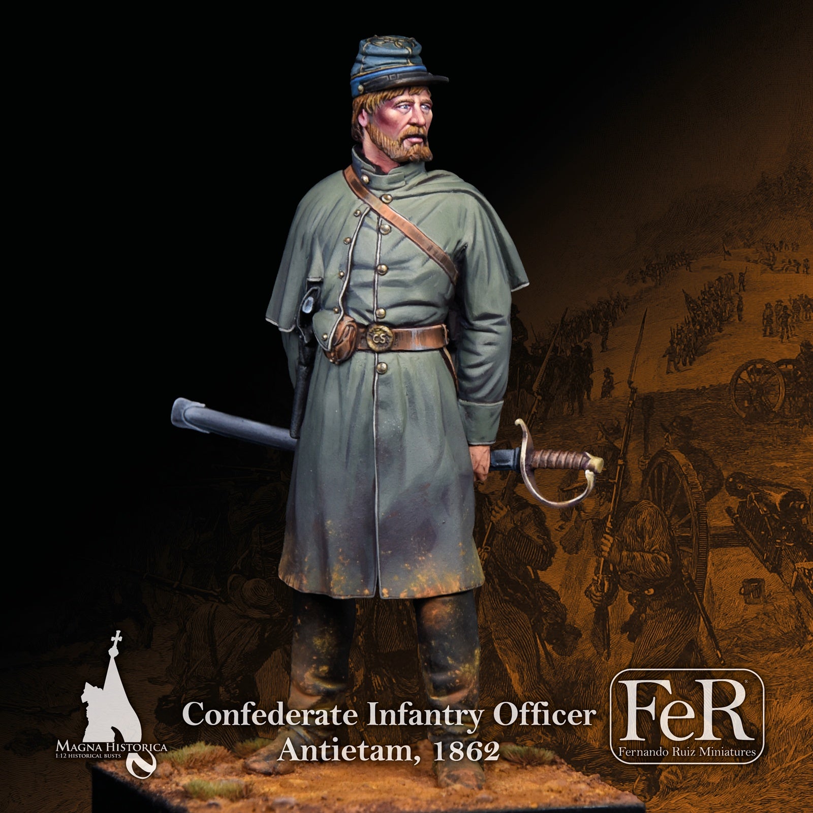 Confederate Infantry Officer Antietam, 1862 - FeR Miniatures - El Greco ...