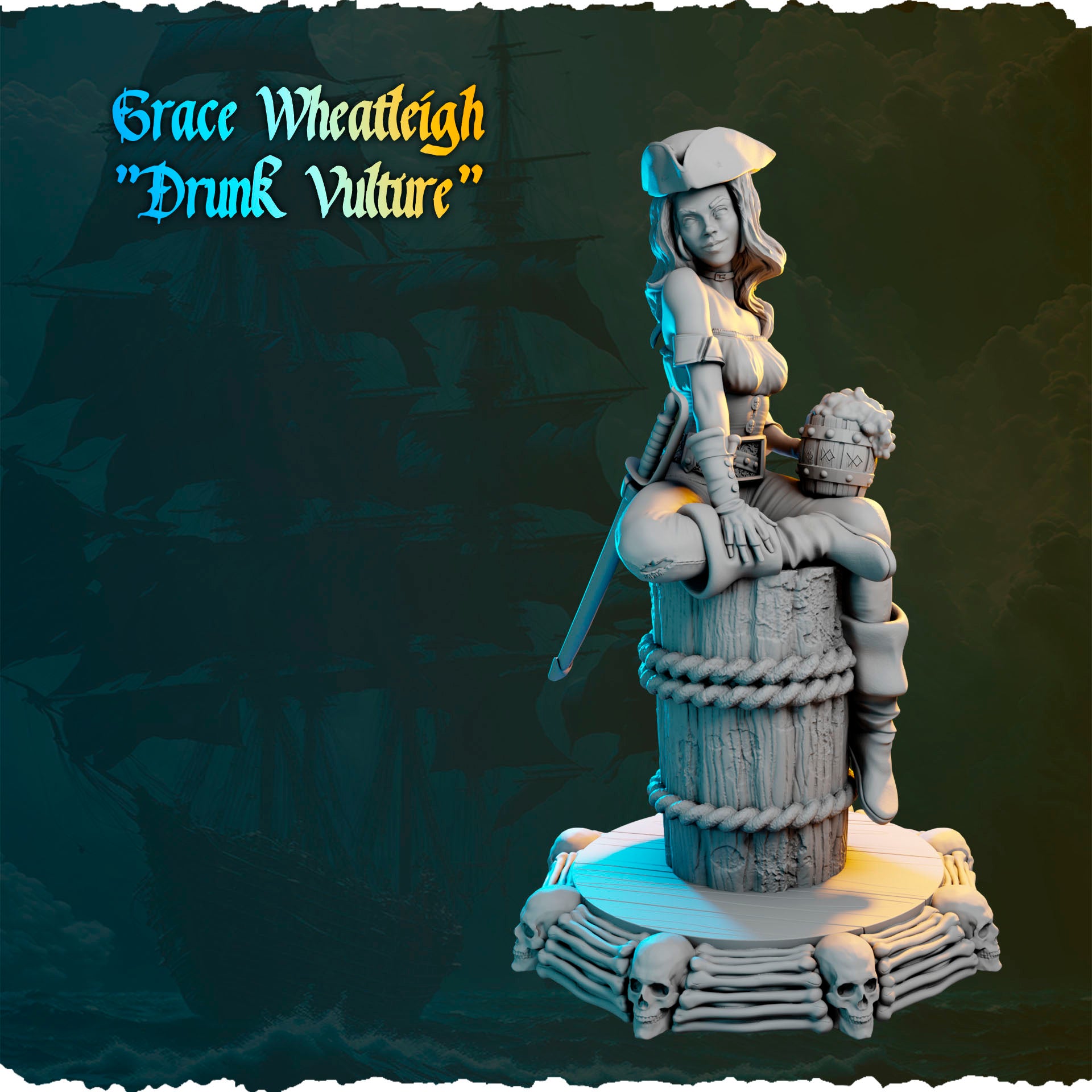 Grace Wheatleigh "Drunk Vulture" - 75mm - 3D Print - Gilmore Studios ...