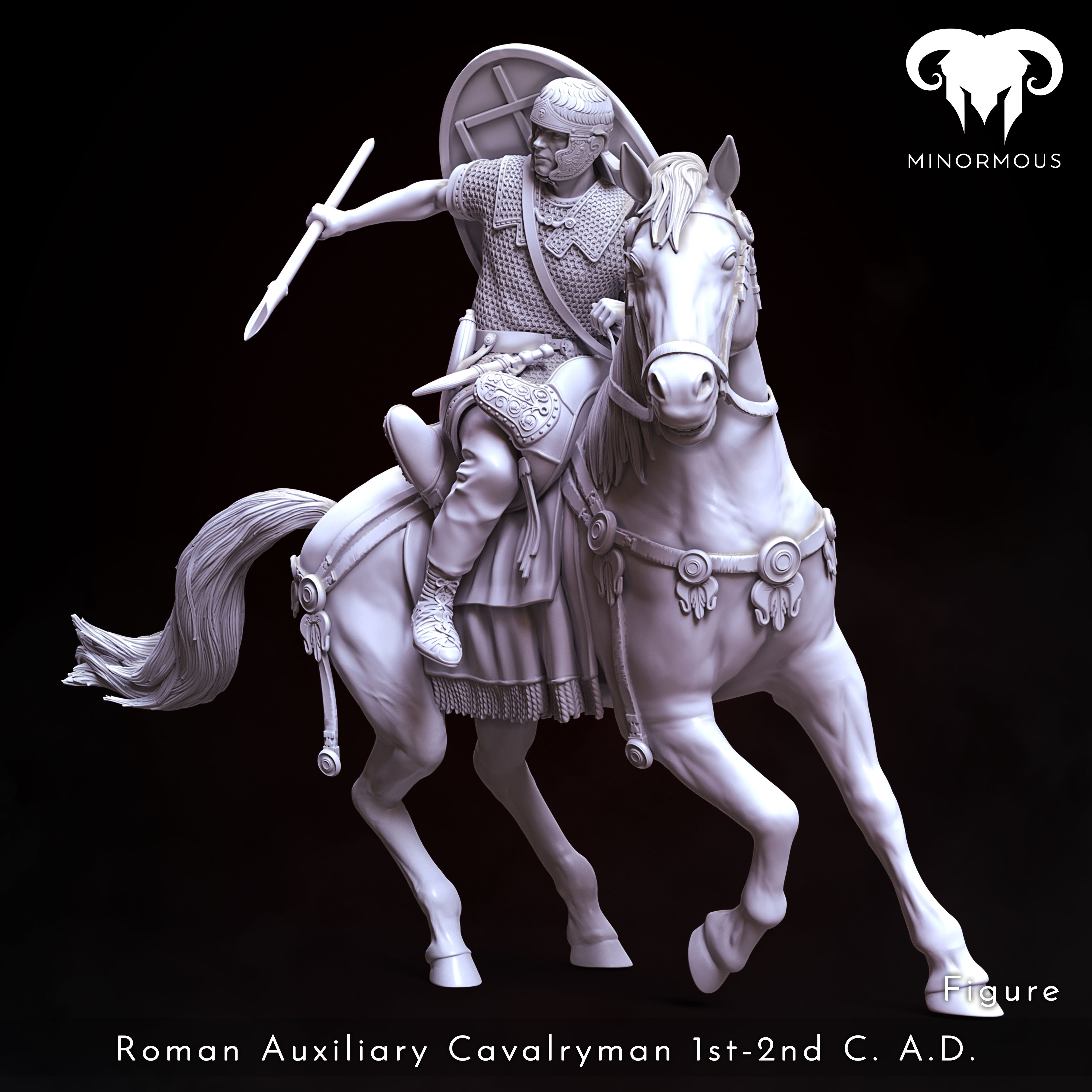 Roman Auxiliary Cavalryman 1st-2nd C. A.D. "Riding with Rome" - 75mm ...