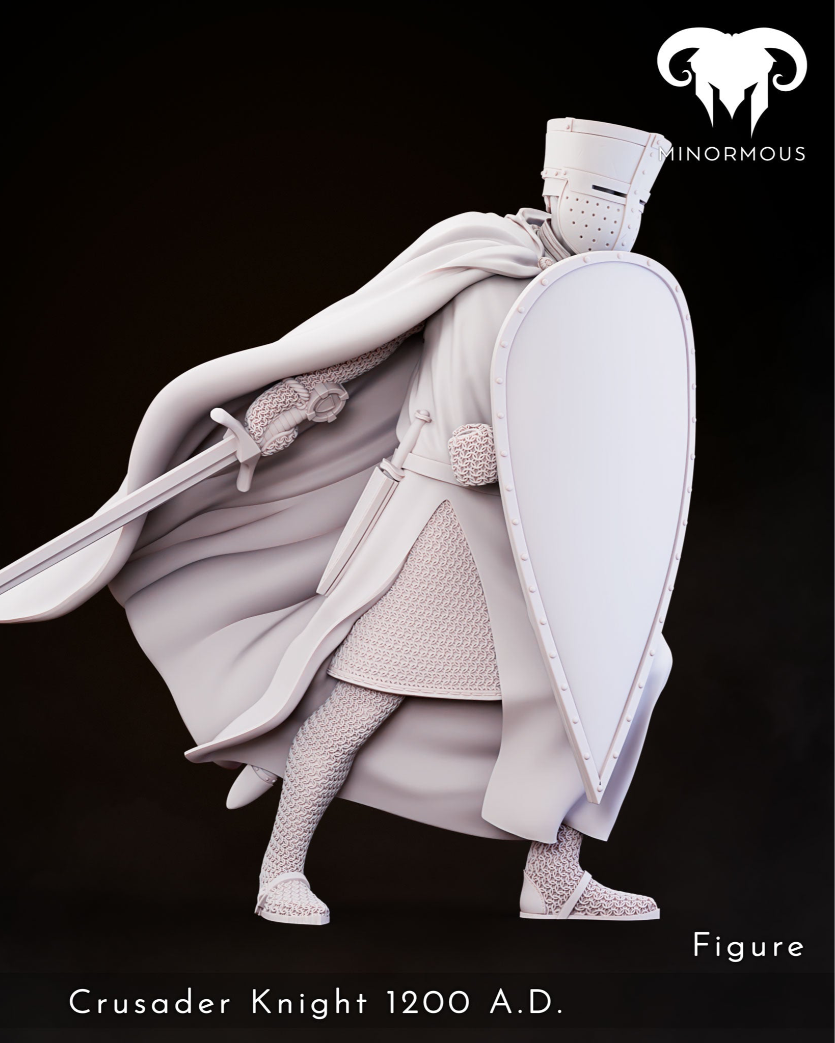 Crusader Knight 12th-13th C. "Vigilant Sentinel" - 3D Print – El Greco ...