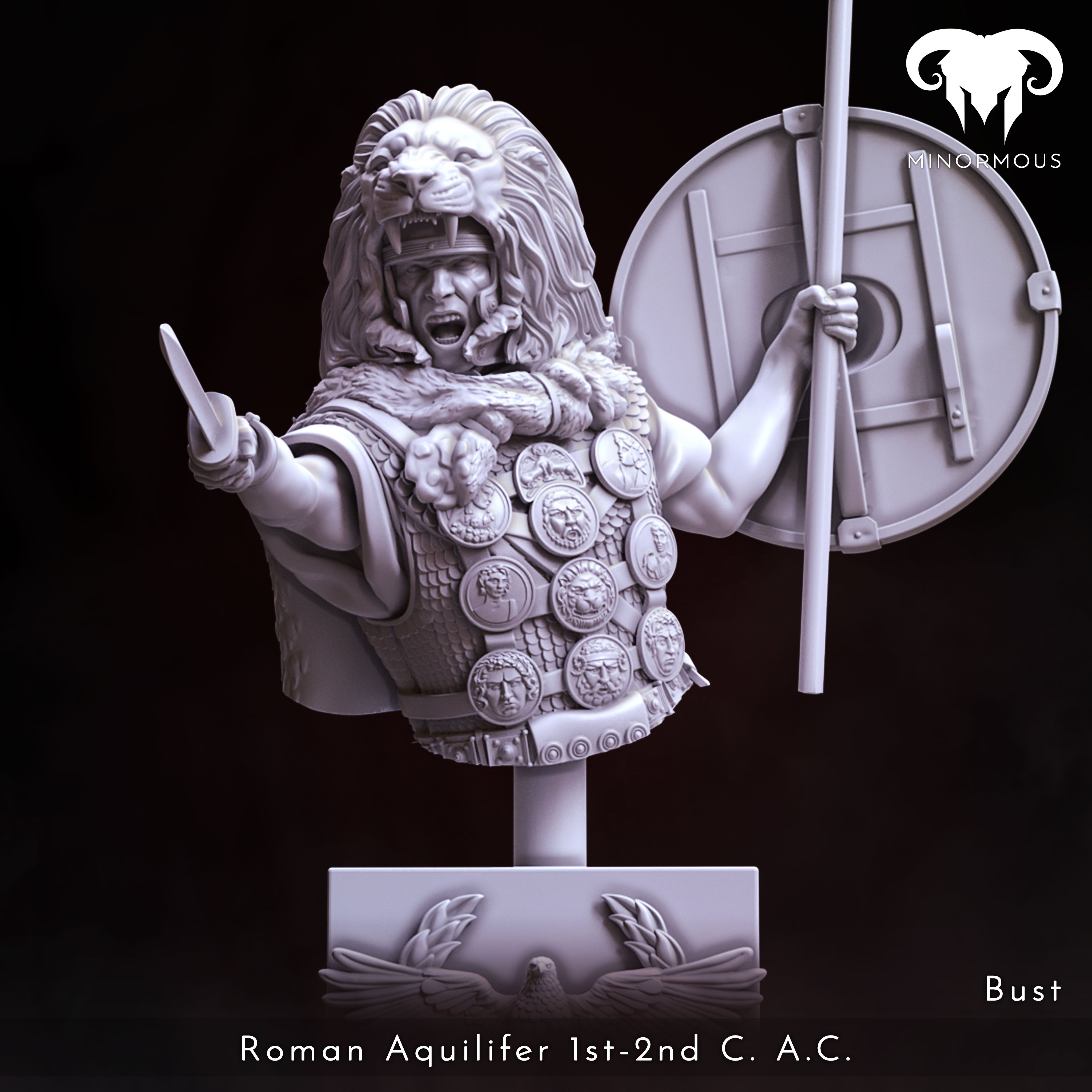 Roman Aquilifer 1st-2nd C. A.C. "The Protector" - 3D Print - Minormous ...
