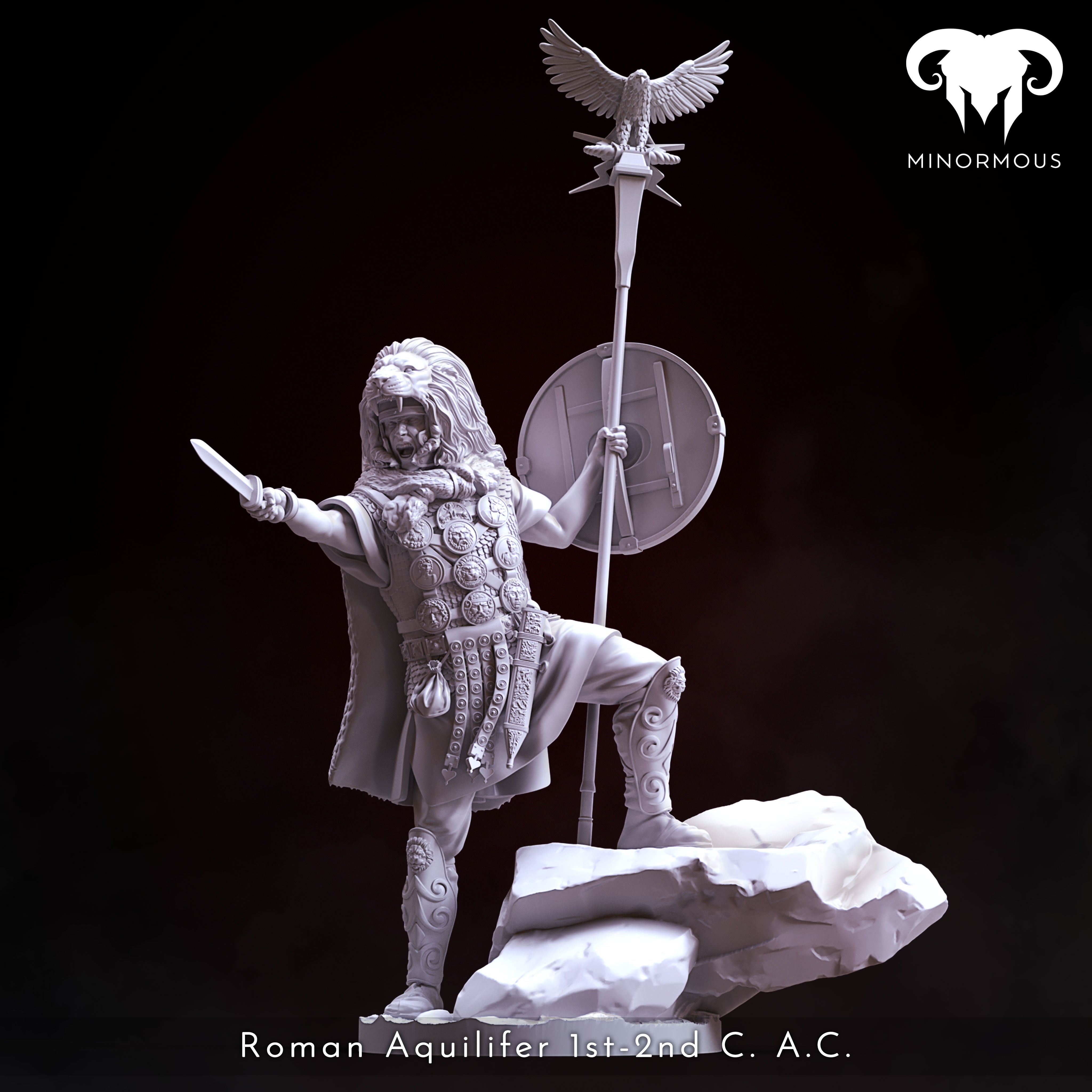 Roman Aquilifer 1st-2nd C. A.C. "The Protector" - 90mm - 3D Print ...