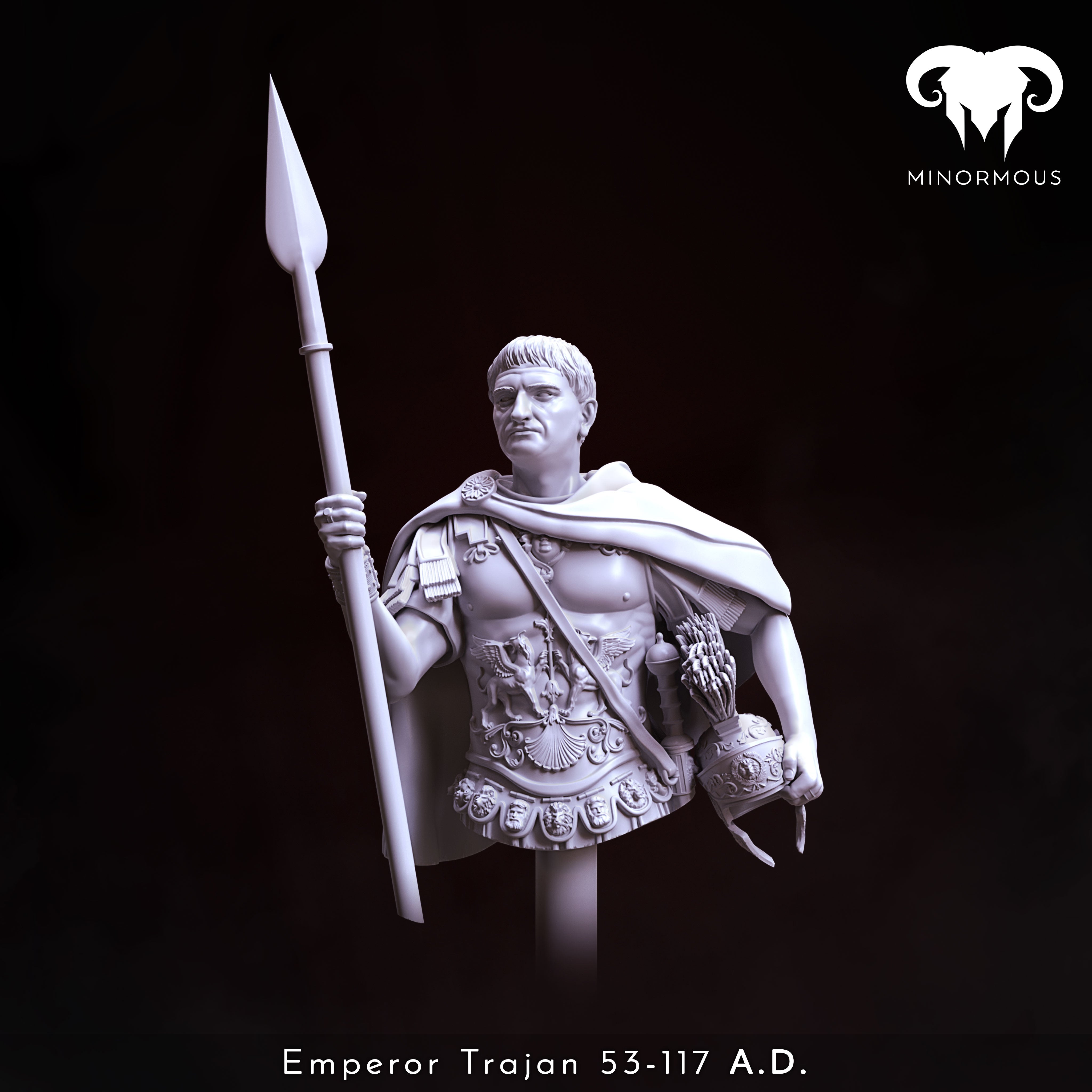 Roman Emperor Trajan 98 to 117 A.D. "Conquering the World" - 3D Print ...