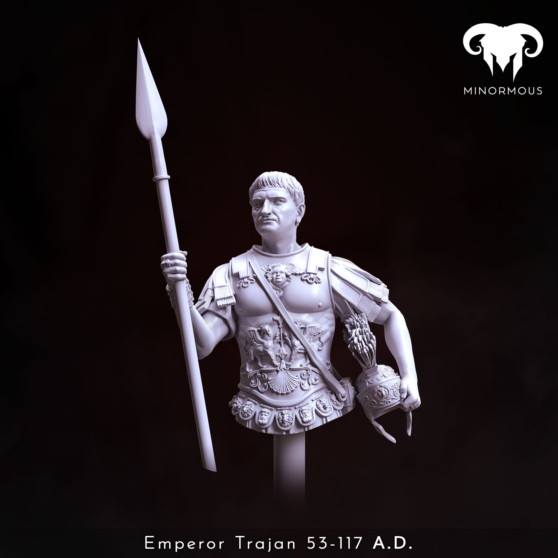 Roman Emperor Trajan 98 to 117 A.D. "Conquering the World" - 3D Print ...