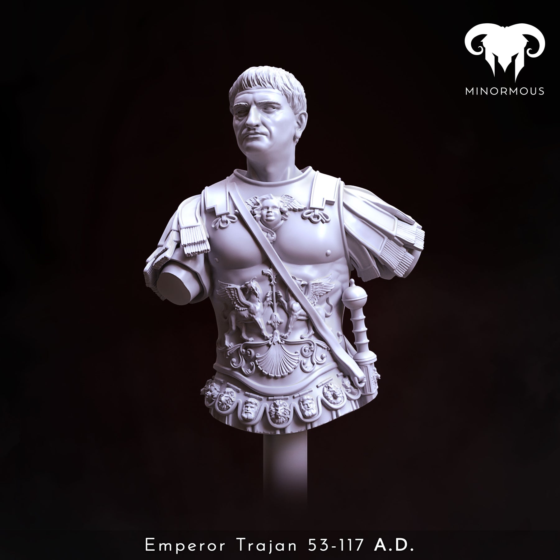 Roman Emperor Trajan 98 to 117 A.D. "Conquering the World" - 3D Print ...