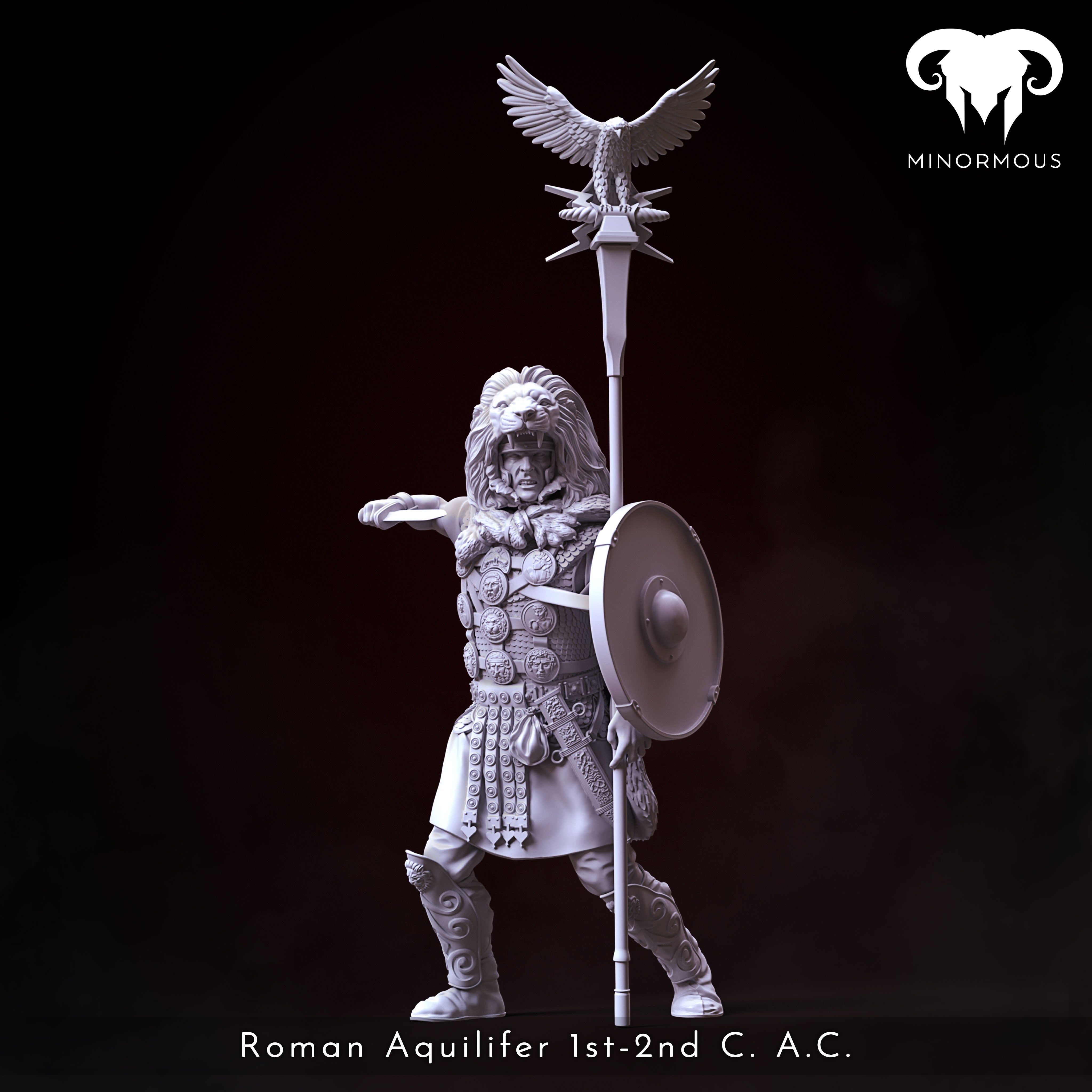 Roman Aquilifer 1st-2nd C. A.C. "The Last Stand" - 90mm - 3D Print ...