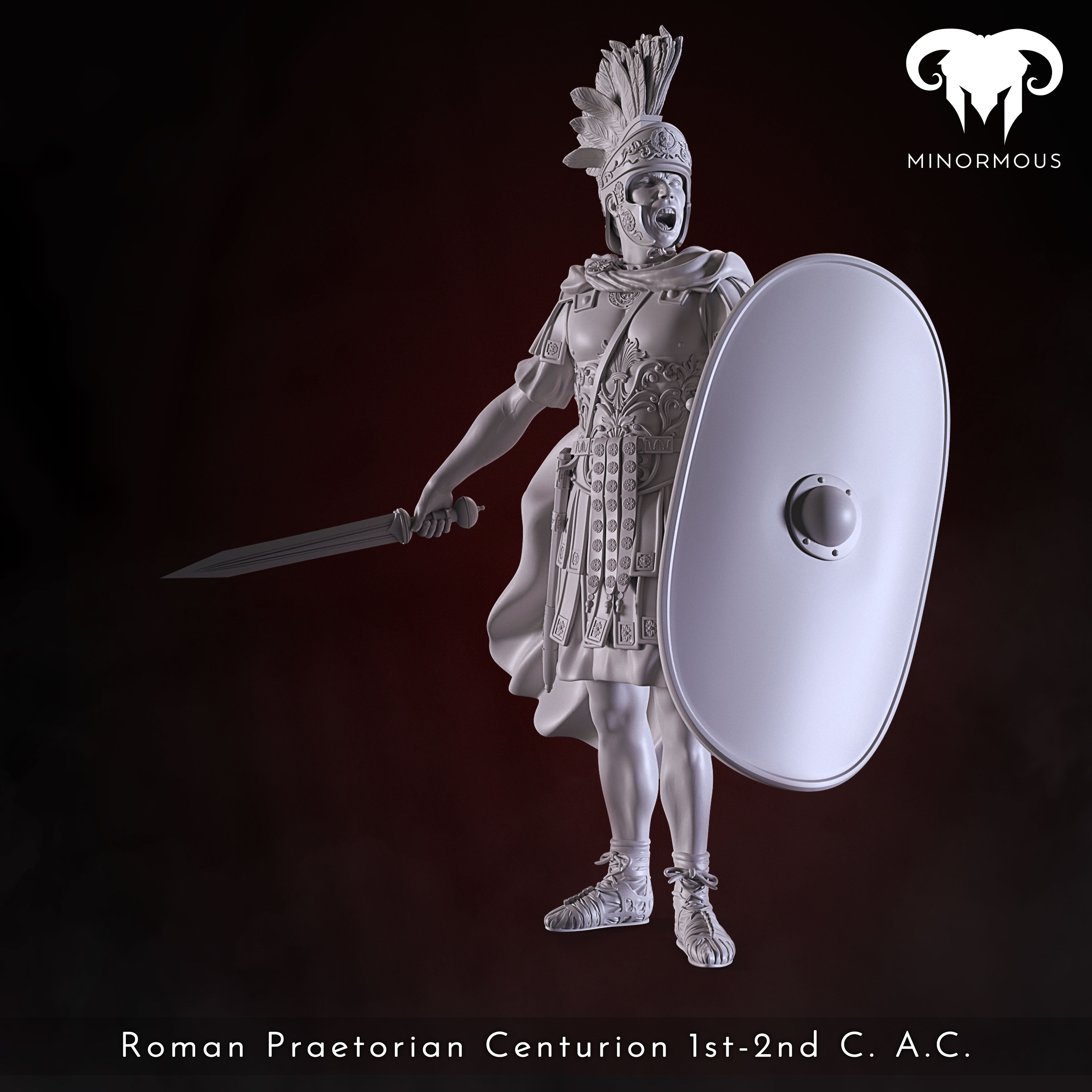 In Command, Roman Praetorian Centurion 1st-2nd C. AD - 90mm - 3D Print ...