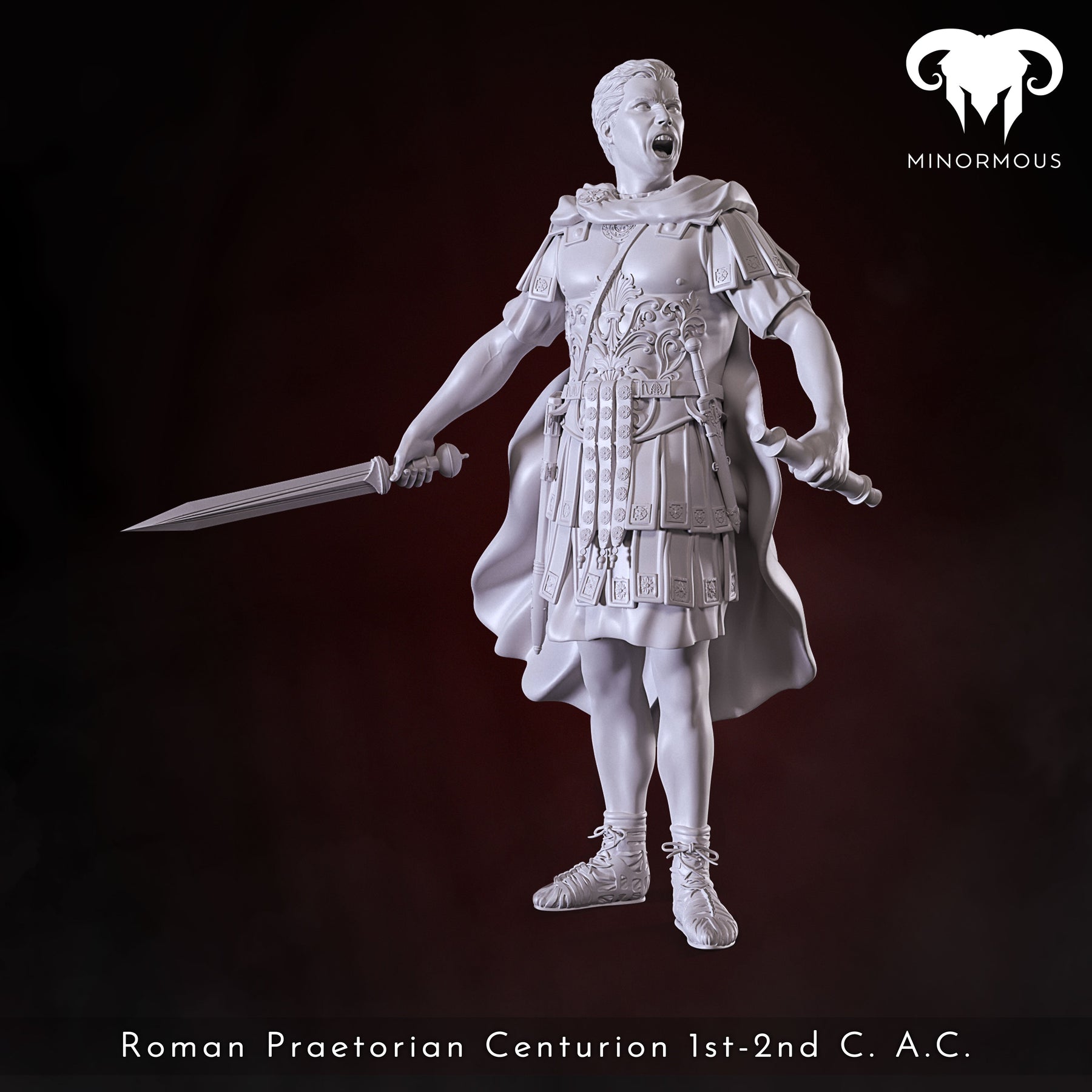 In Command, Roman Praetorian Centurion 1st-2nd C. AD - 90mm - 3D Print ...