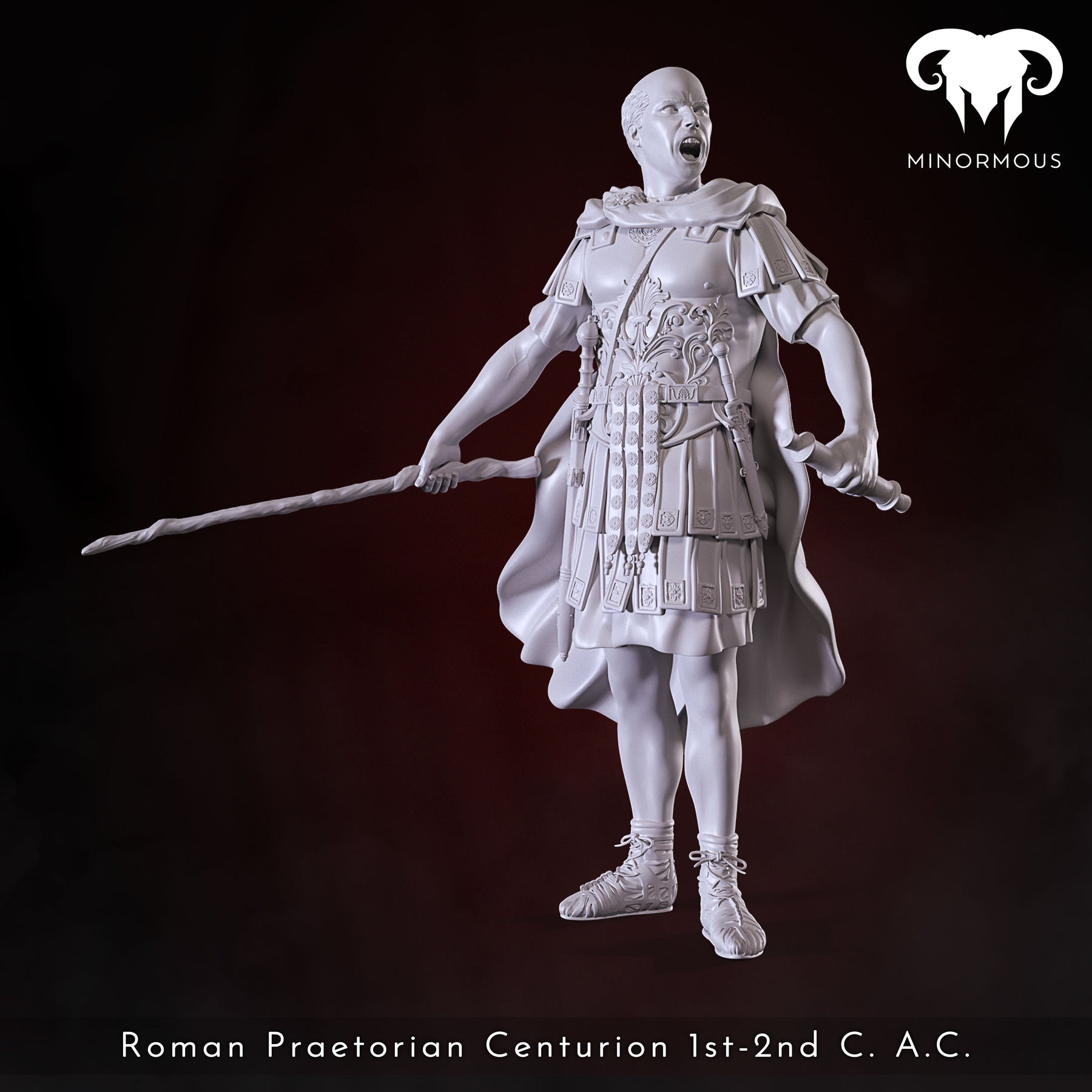 In Command, Roman Praetorian Centurion 1st-2nd C. AD - 90mm - 3D Print ...