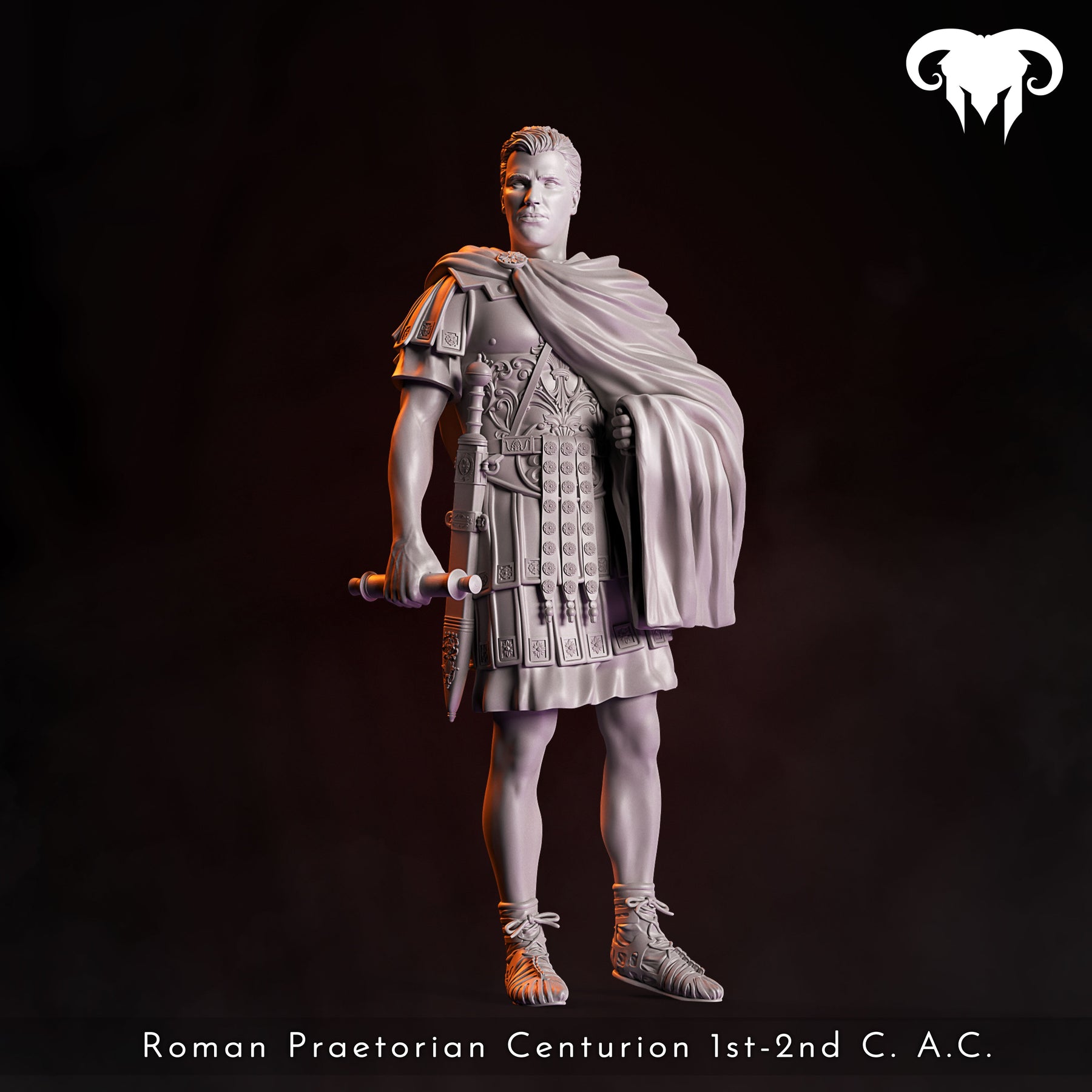 In Charge, Roman Praetorian Centurion 1st-2nd C. AD - 90mm - 3D Print ...