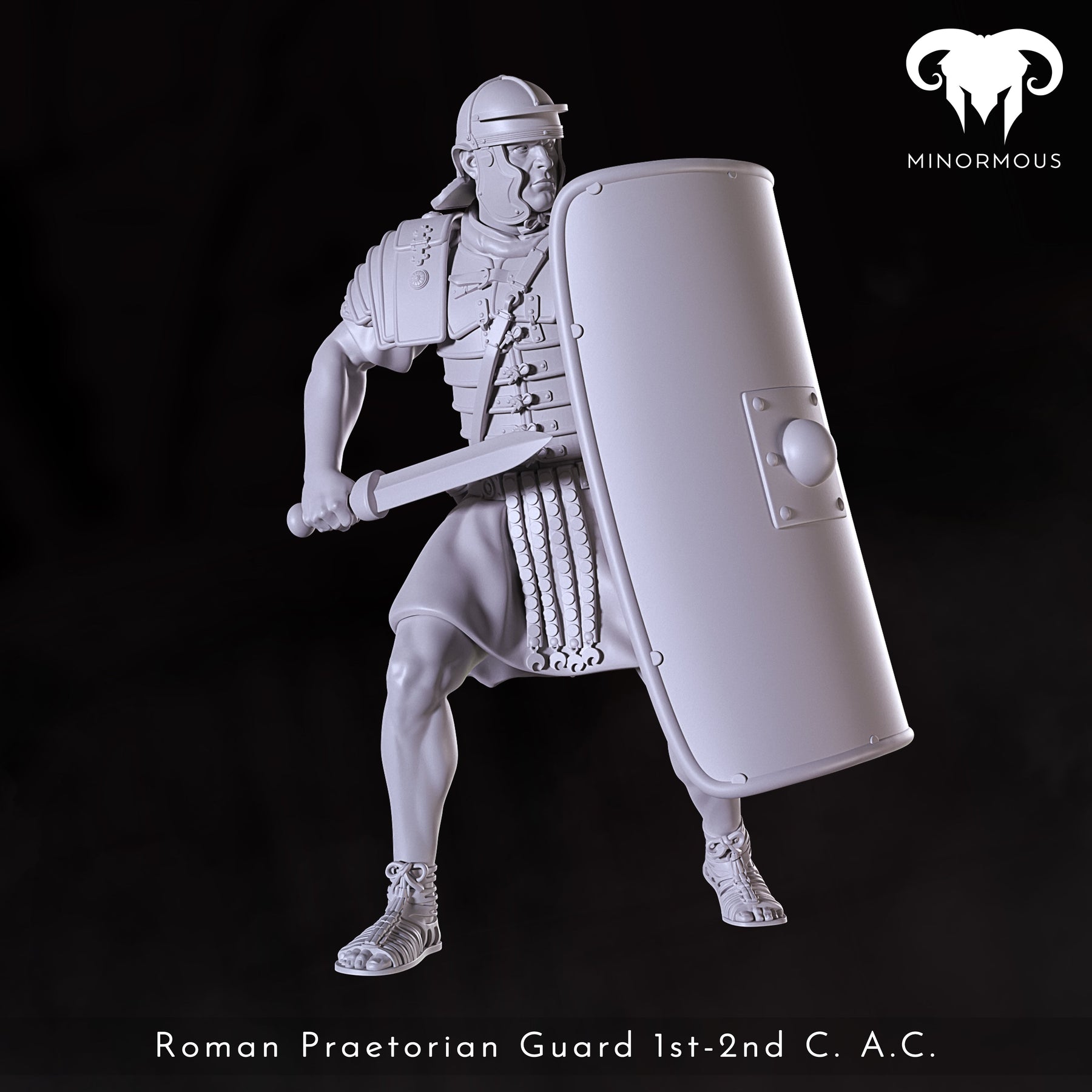 In Action, Roman Praetorian Guard 1st-2nd C. AD - 90mm - 3D Print – El ...