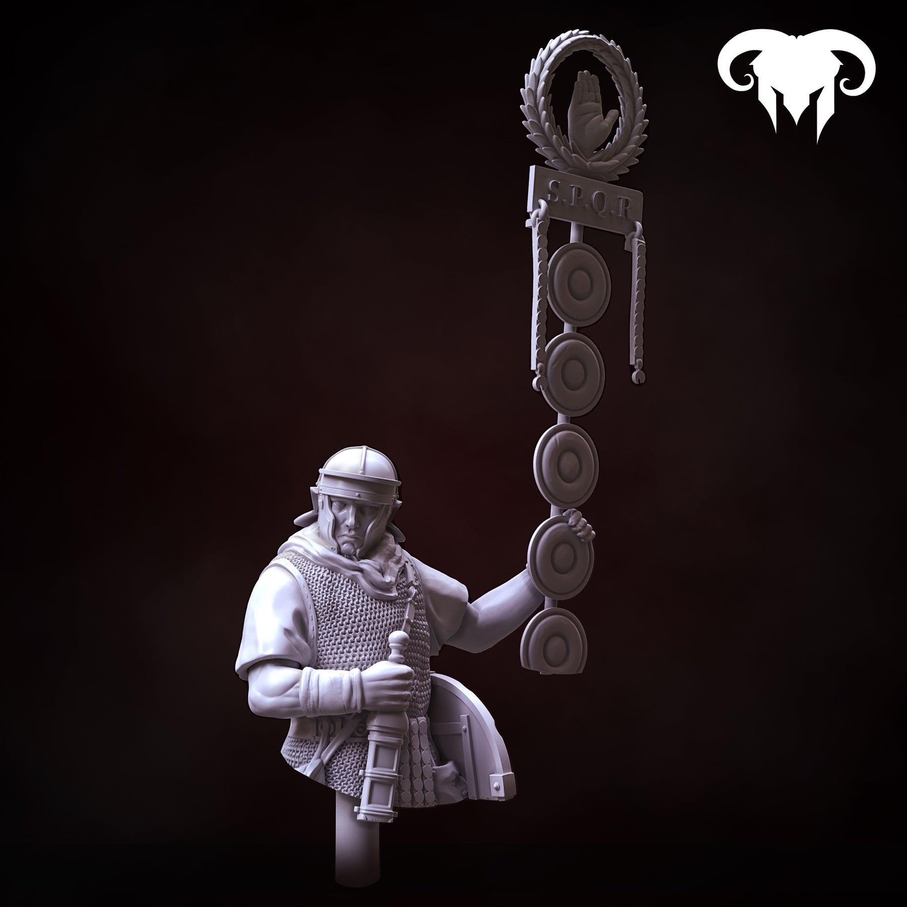 Roman Signifer 1st-2nd C. A.C. "Brave and Bold" Bust - 3D Print ...