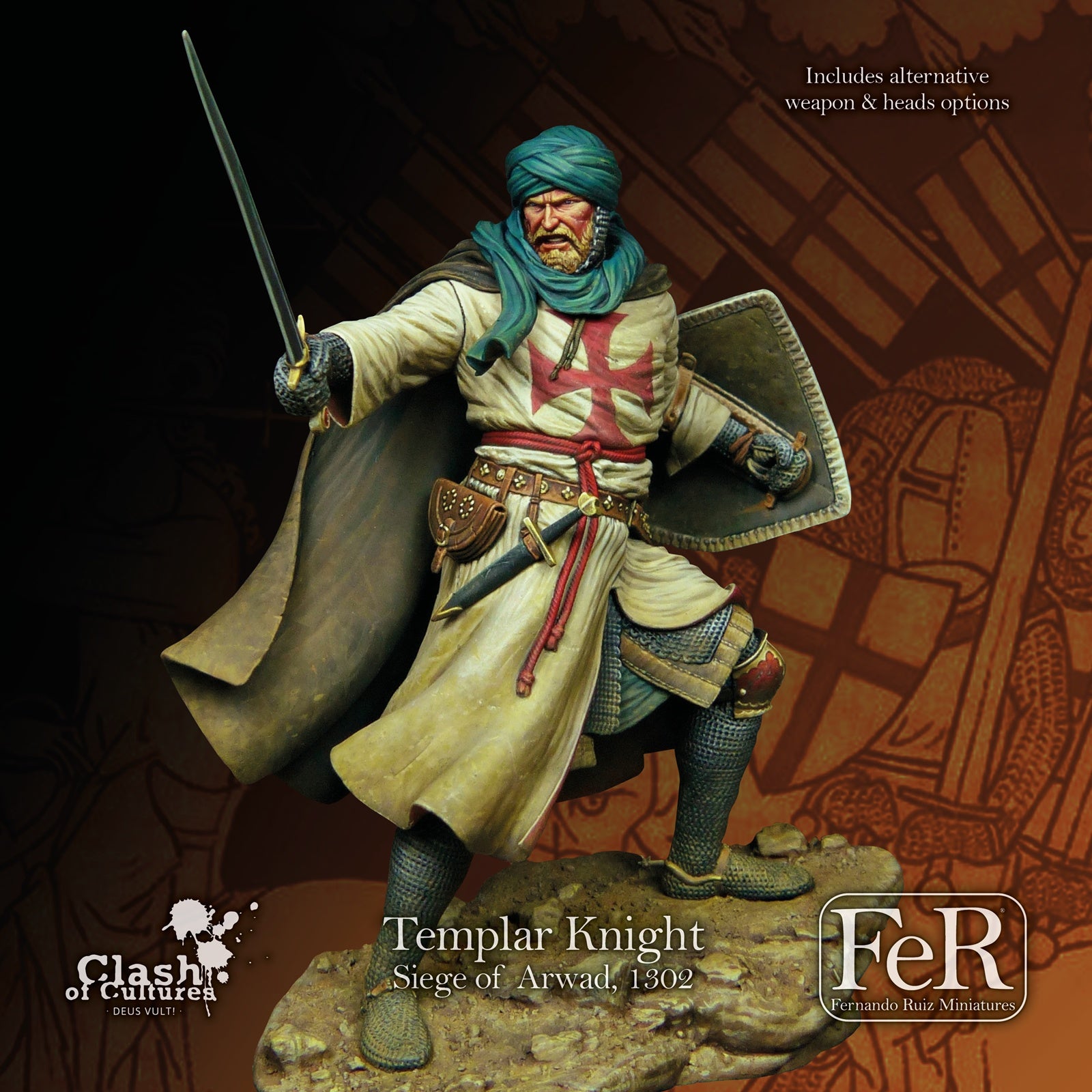 Templar Knight, Siege of Arwad - FeR Miniatures - El Greco Miniatures ...