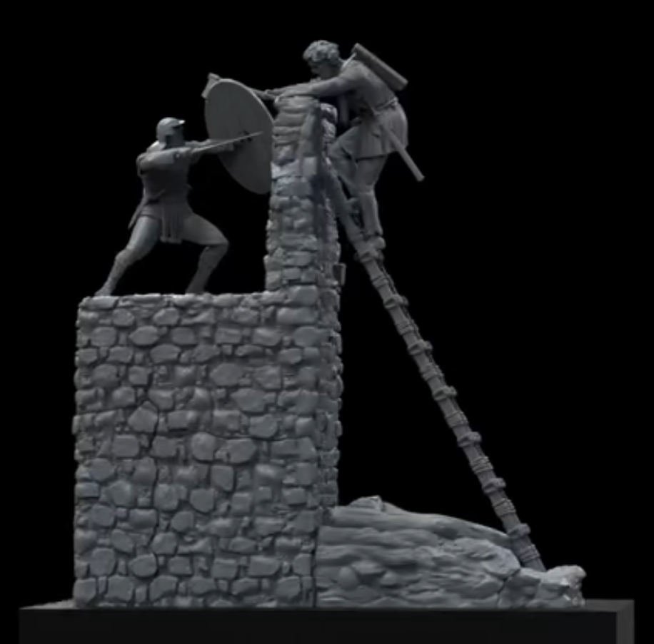 Hadrian's Wall Diorama, Briton on Ladder - Part 4 - 75mm - RP Models ...