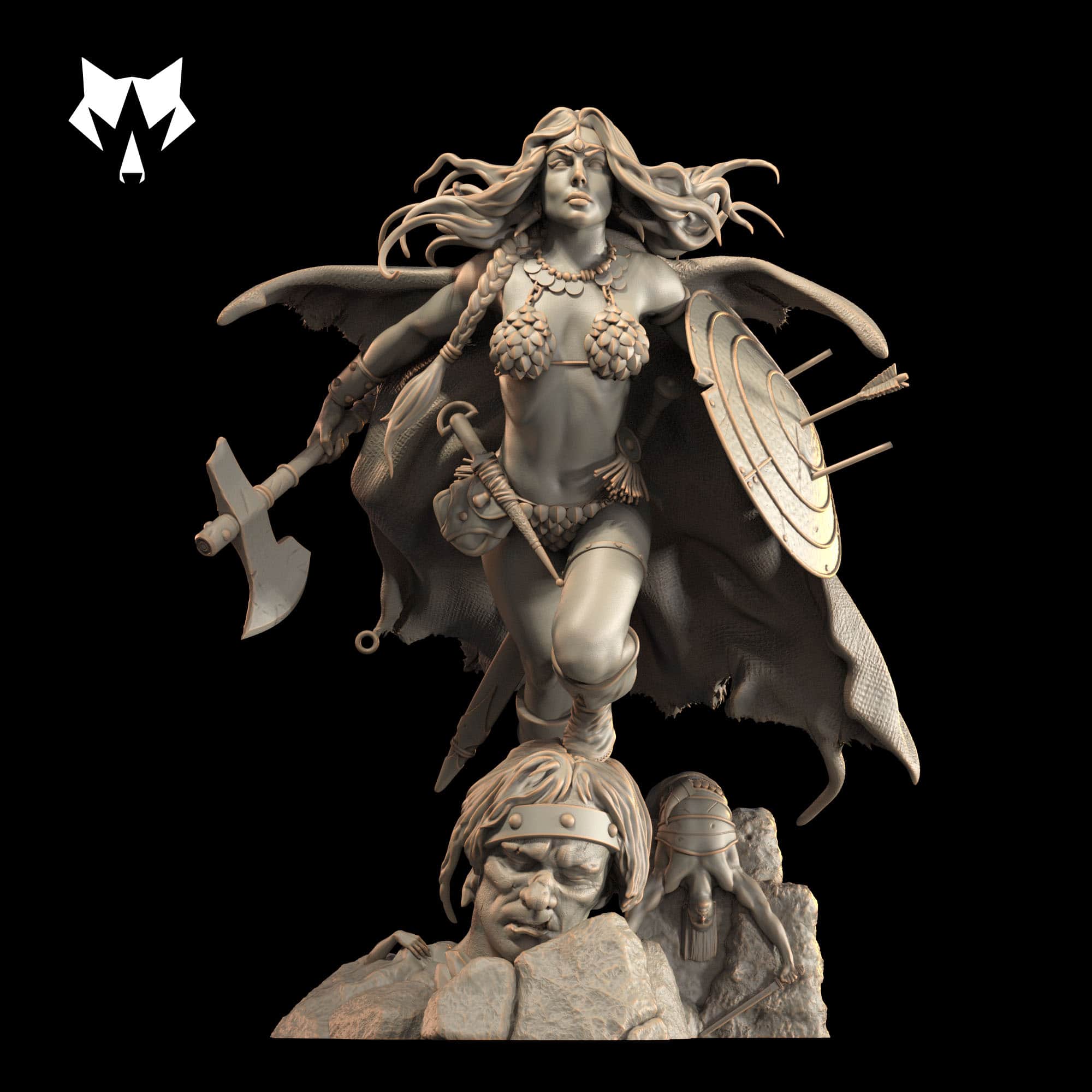 Red Sonja - 3D Print - Bad Wolf Collectibles - El Greco Miniatures – El ...