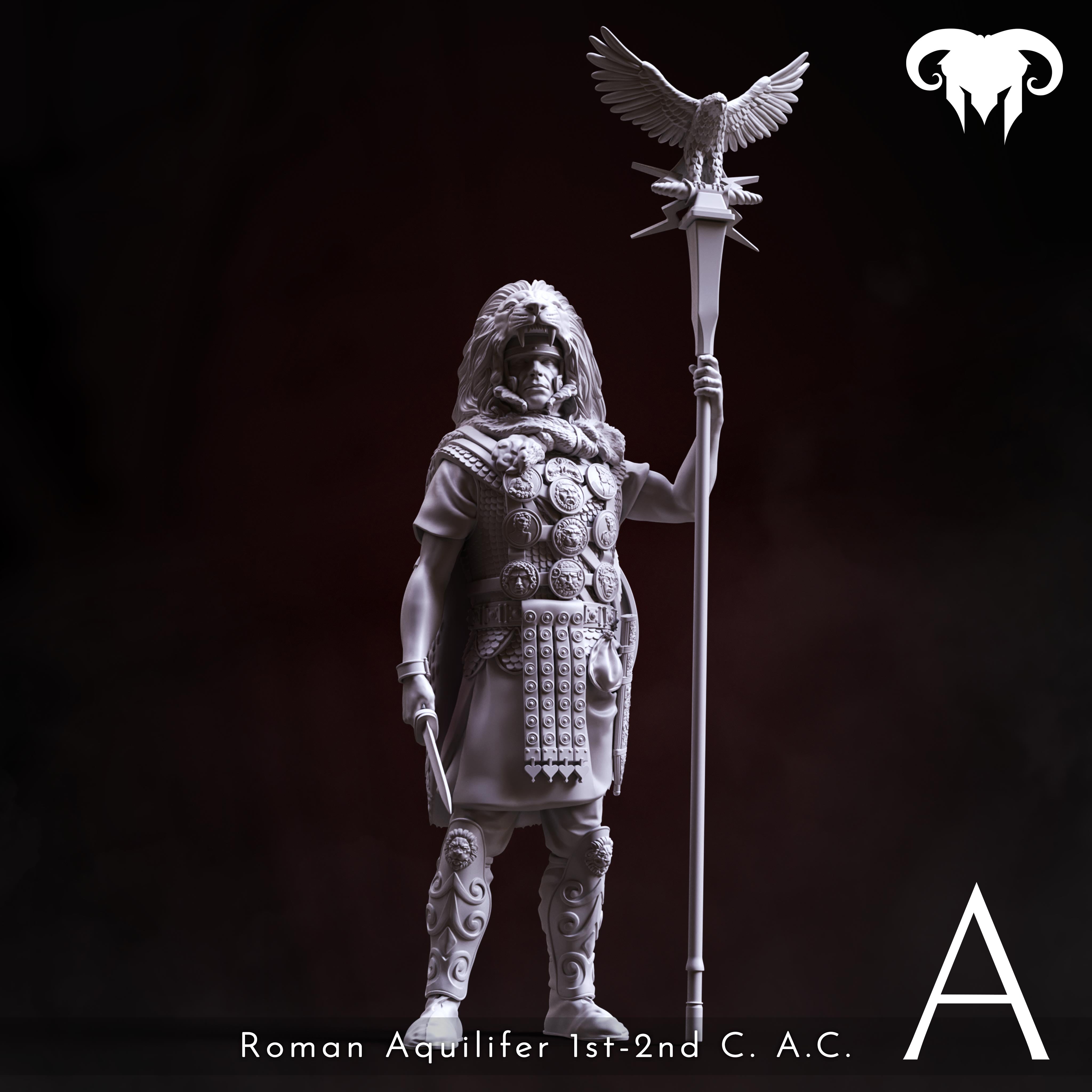Roman Aquilifer 1st-2nd C. AC - 90mm - 3D Print - Minormous Models – El ...