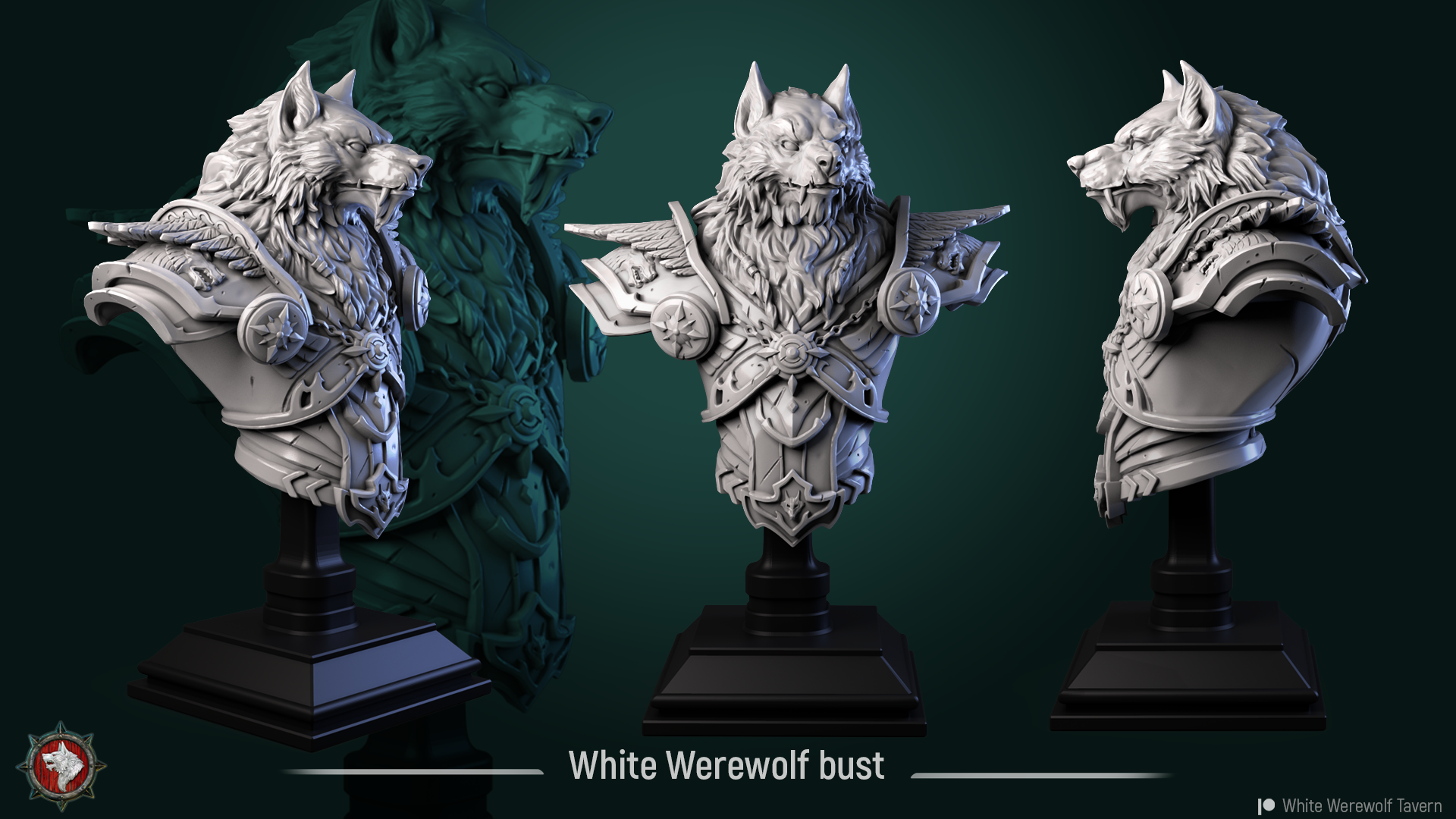 White Werewolf Bust - 3D Print - White Werewolf Tavern - El Greco ...